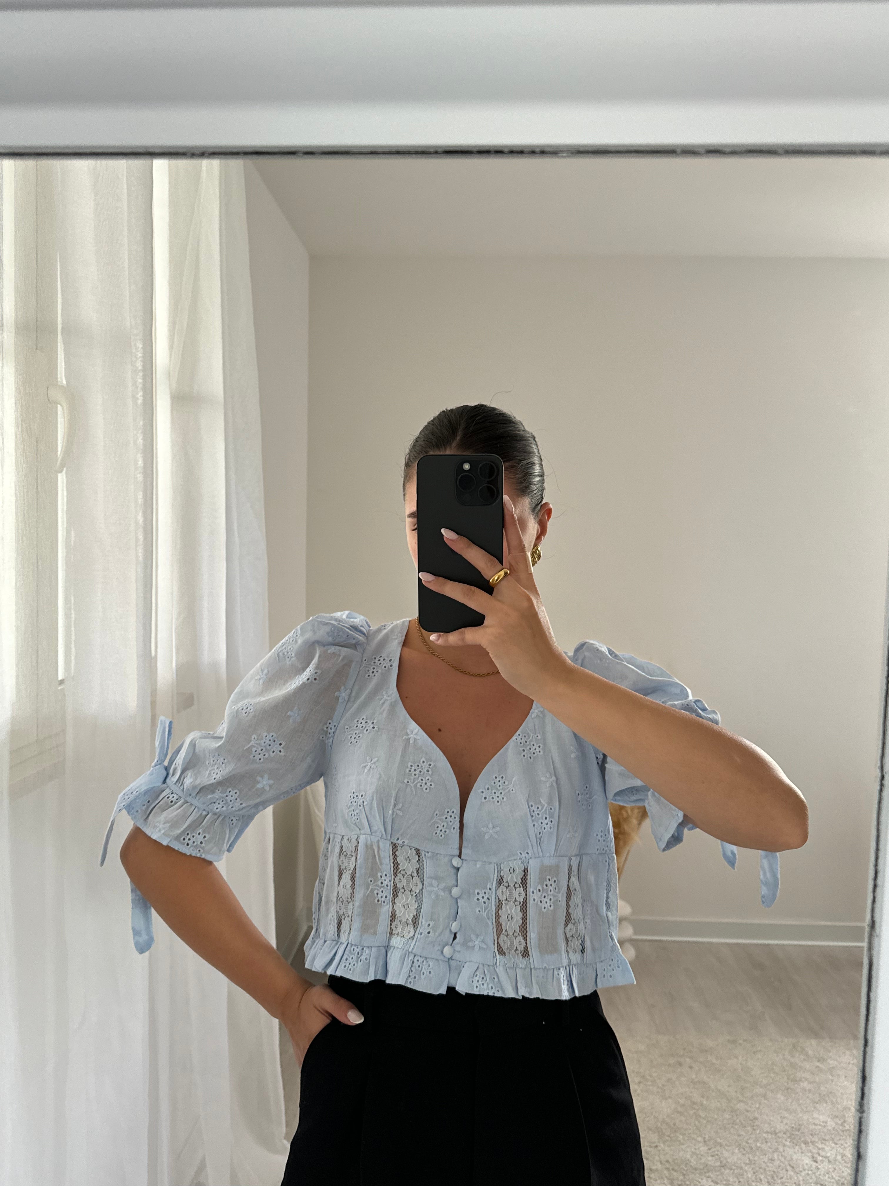 Top Fiore azzurro – Moonamì